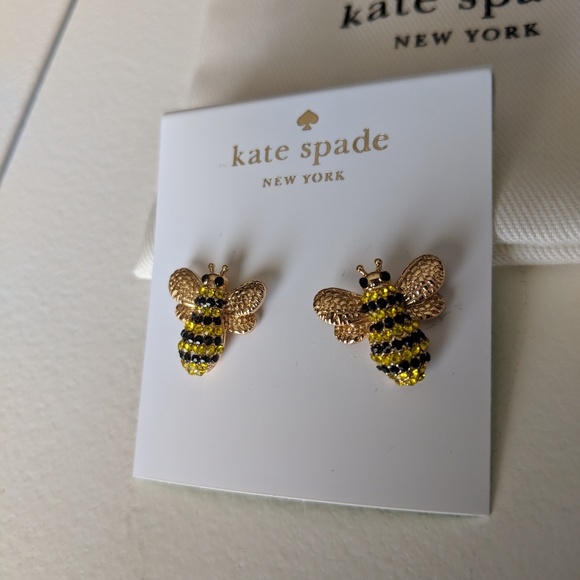 kate spade | Jewelry | New Kate Spade Bee 2k Gold Earrings | Poshmark